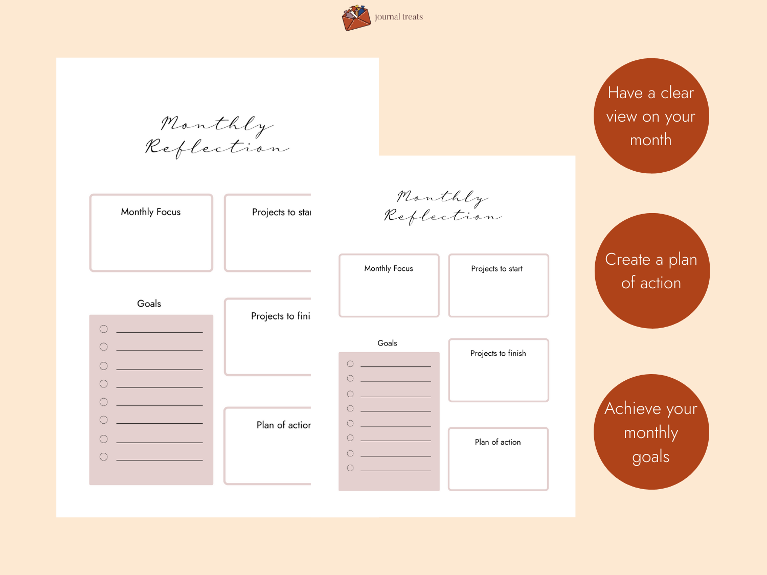 Printable Monthly Reflection - Journal Treats