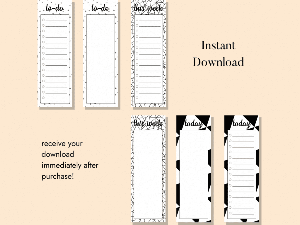 Printable Productivity Bookmarks - Journal Treats
