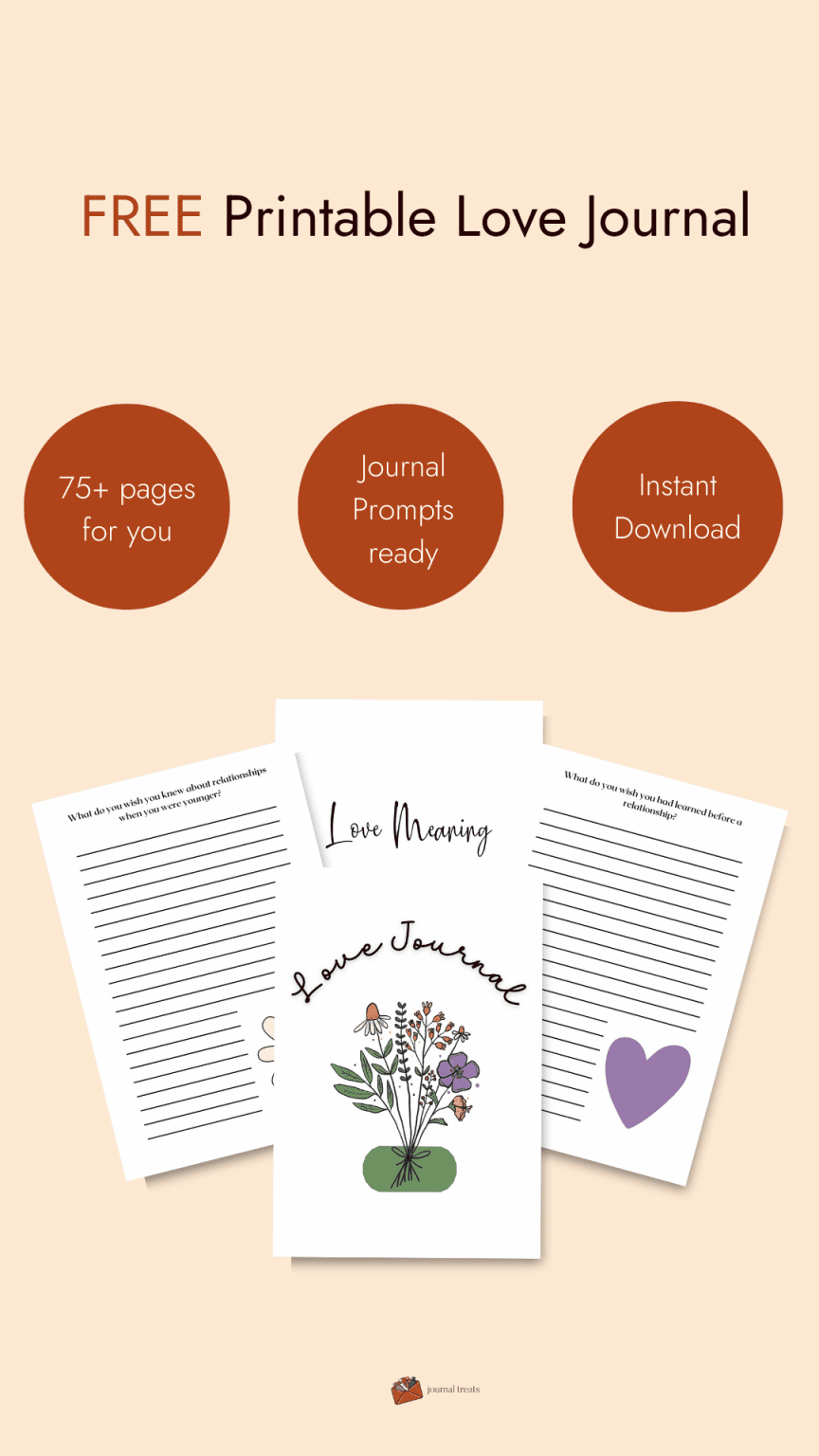 FREE Printable Love Journal - Journal Treats